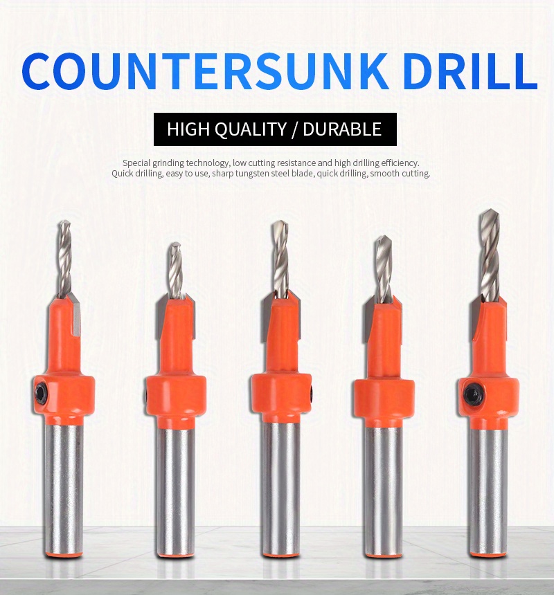 1pc Shank Hss Woodworking Countersink Router Bit Quickly - Temu New Zealand