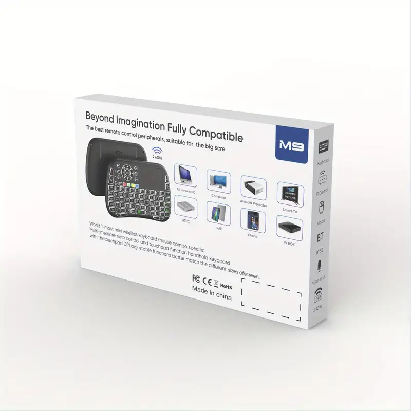 무선 백라이트 미니 에어 마우스 키보드 Android Tv Ps3 스마트폰 태블릿 등을 위한 조정 Temu Korea