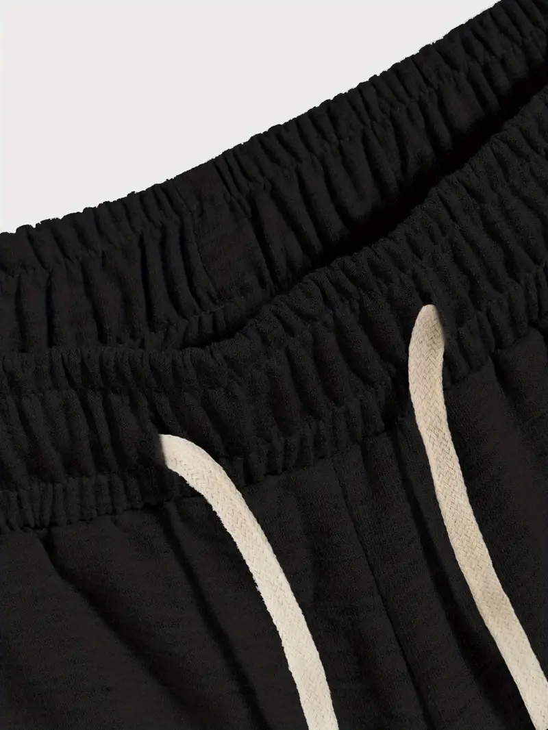 Smiling Face Pattern Casual Slightly Stretch Comfy Drawstring Shorts