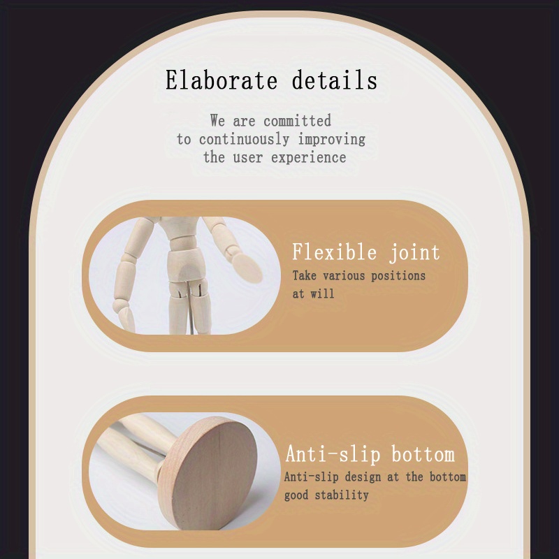 Wooden Doll Flexible Movable Humanoid Scale Wooden Figure - Temu