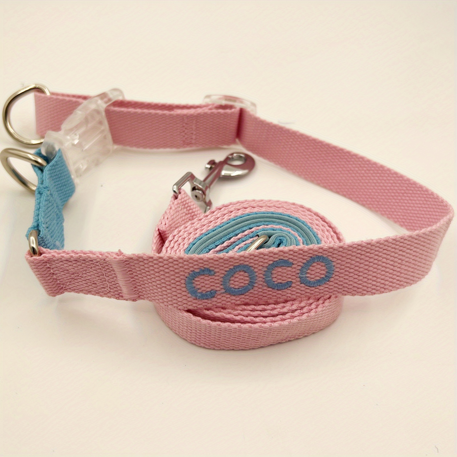 Custom Engraved Name Dog Collar Leash Set Personalized Dog - Temu ...