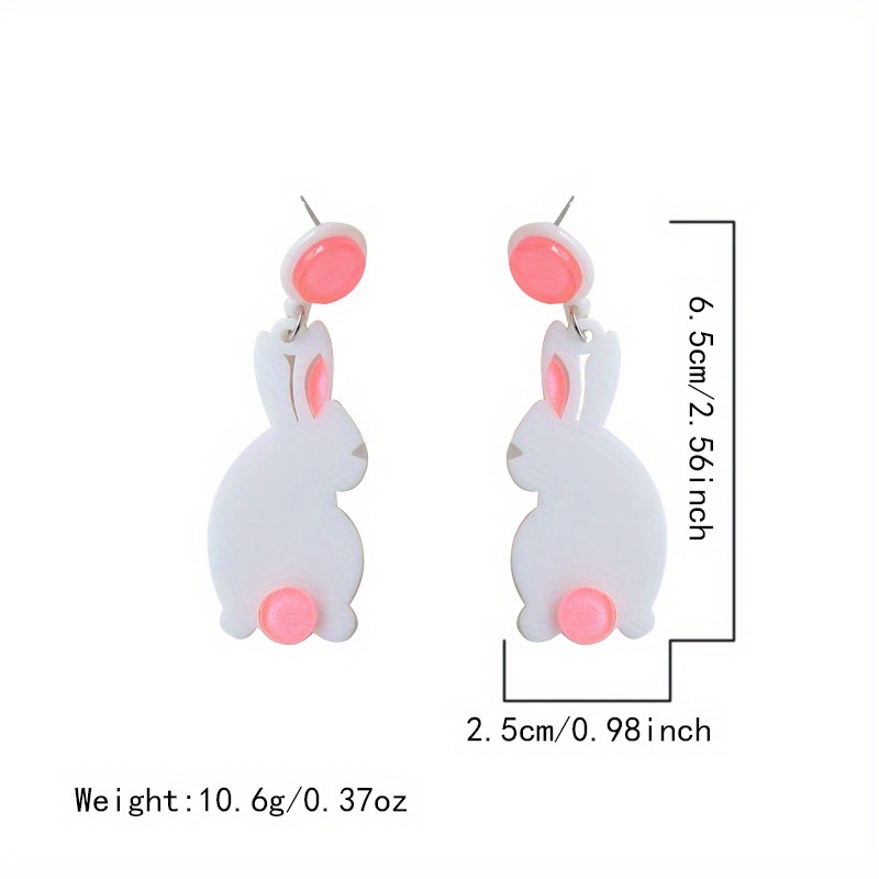Shape Acrylic Earrings Easter Rabbit Decor - Temu Australia
