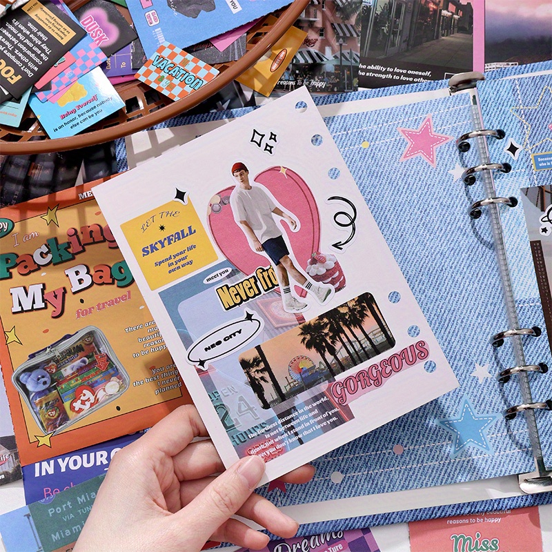 stickers+material paper set scrapbooking supplies pack - Temu