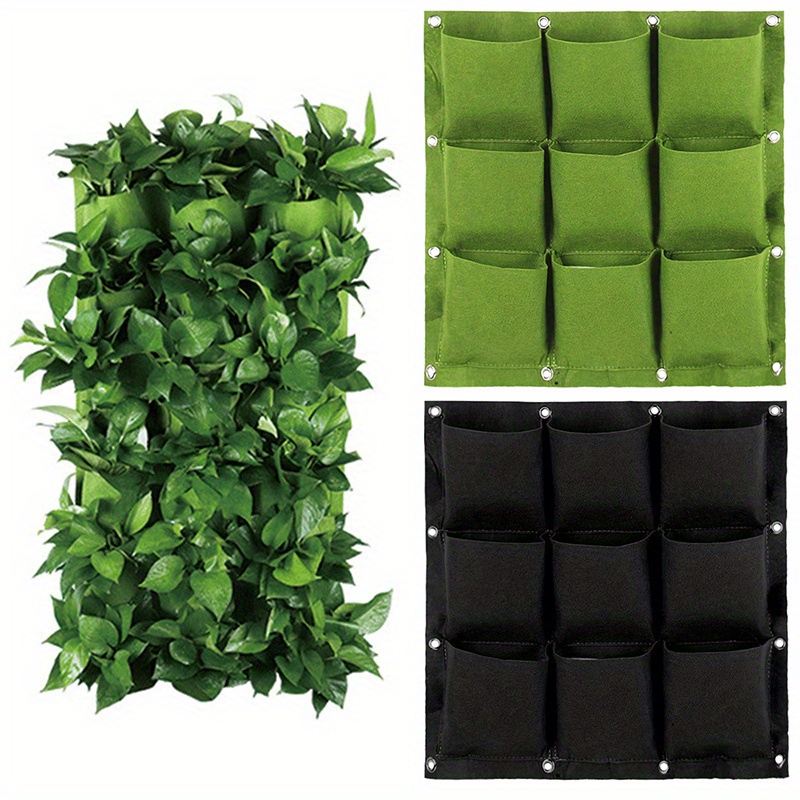 1 pack plant planting bag vertical wall hanging balcony flower growth ...