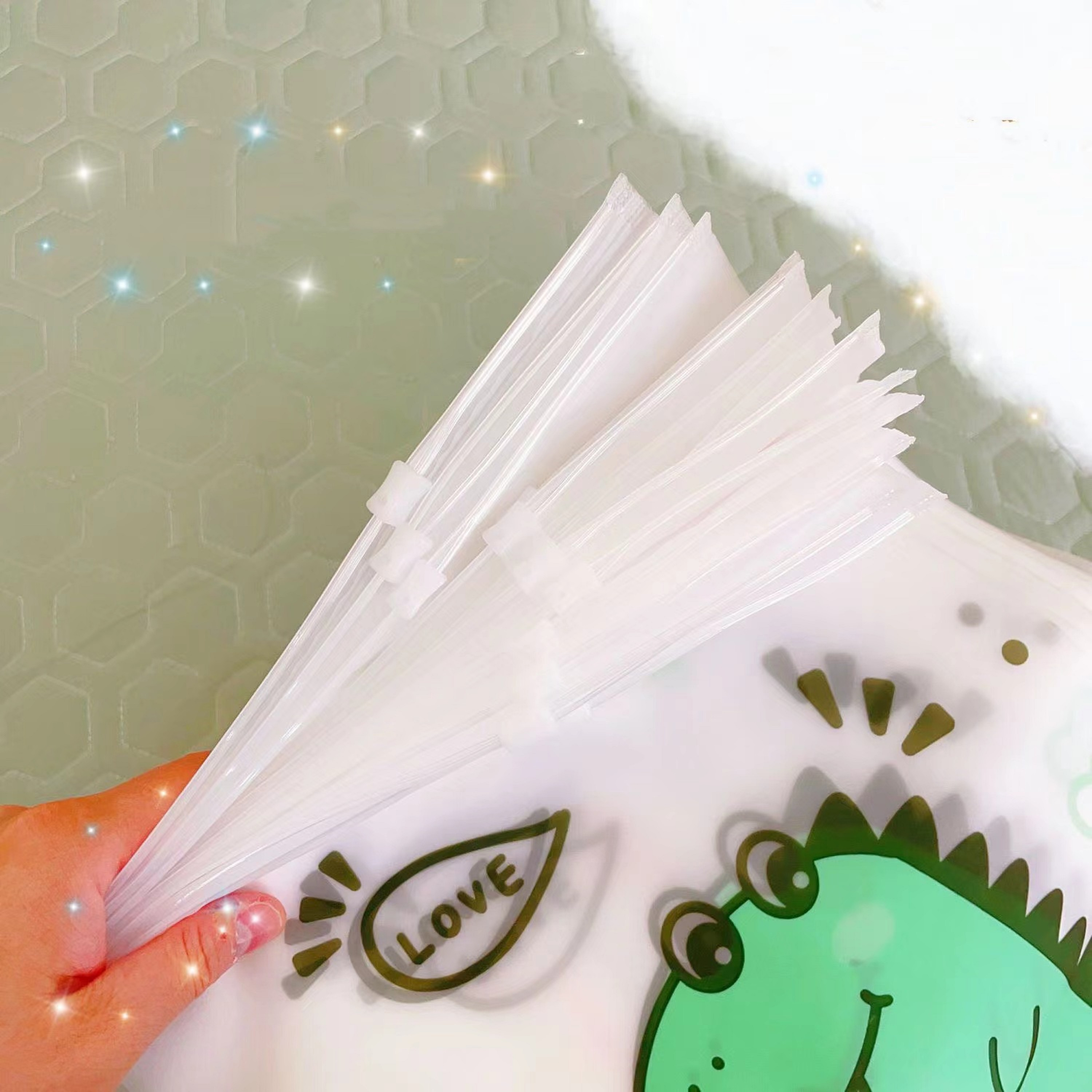 Zipper Storage Bag Transparent Frosted Pe Clothing Packaging - Temu New ...