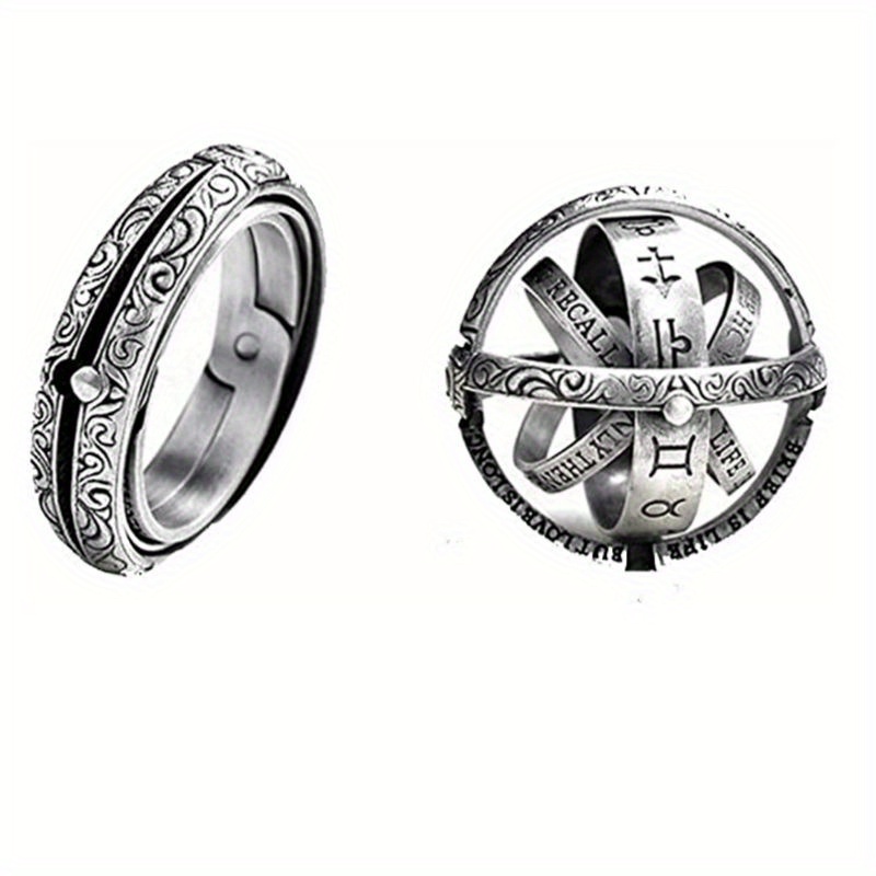 Astronomy Sphere Ring Vintage Unique Gothic Unisex Ring - Temu Norway