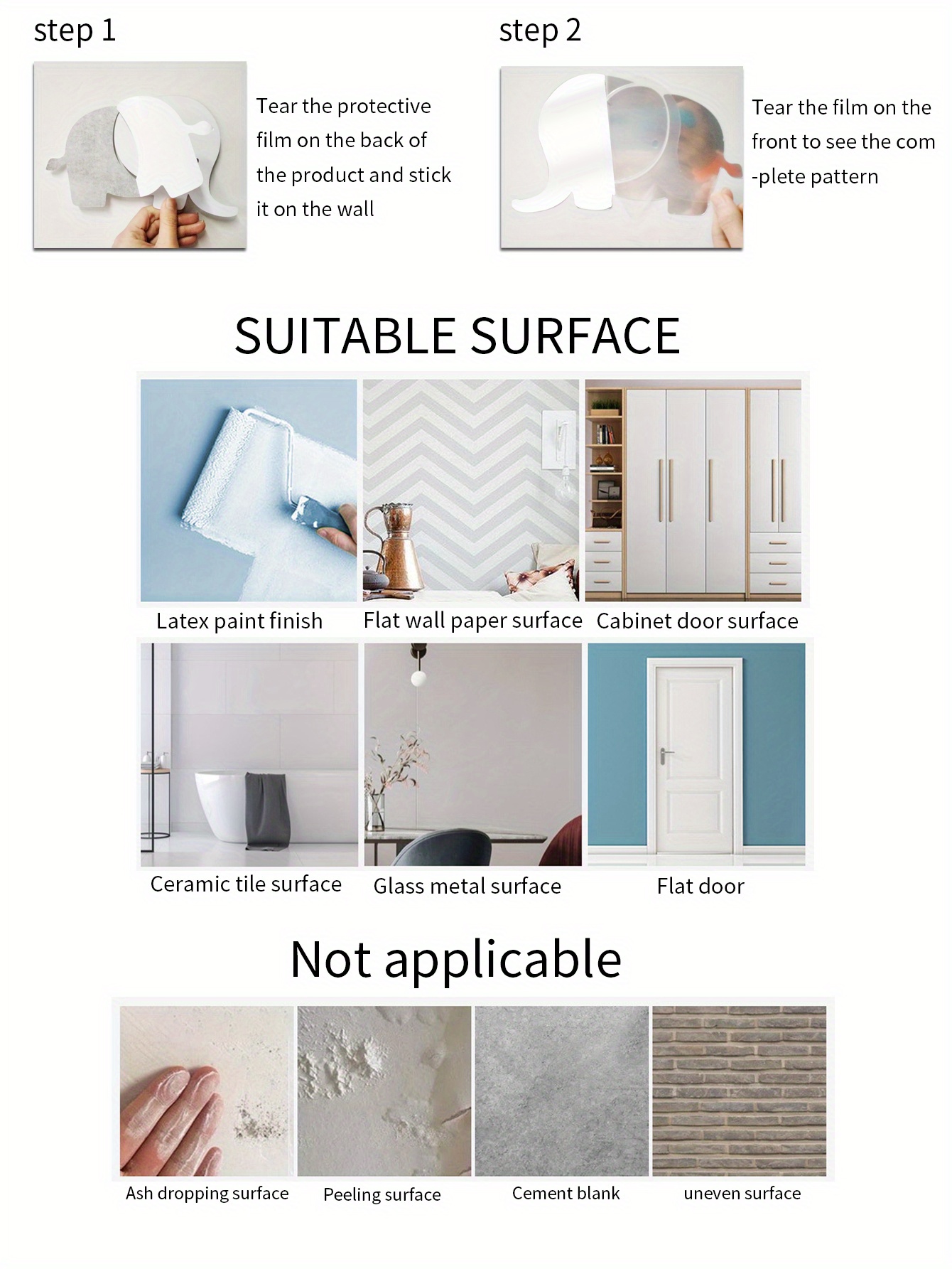 Alien Mirror Sticker, Waterproof Acrylic Mirror Wall Decor Stickers ...