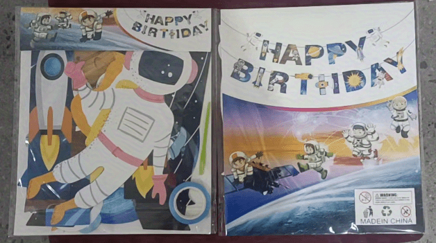 Spaceship Astronaut Birthday Flag Rocket Solar System - Temu Australia