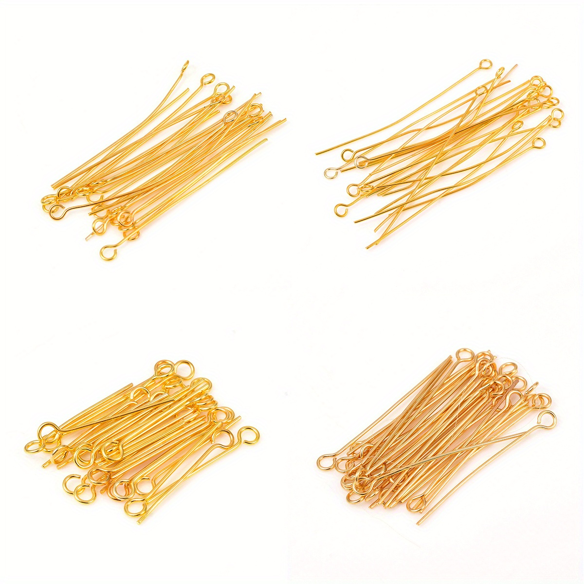 304 Stainless Steel Eye Pins Golden 9 Shape Pin Head Pins - Temu ...