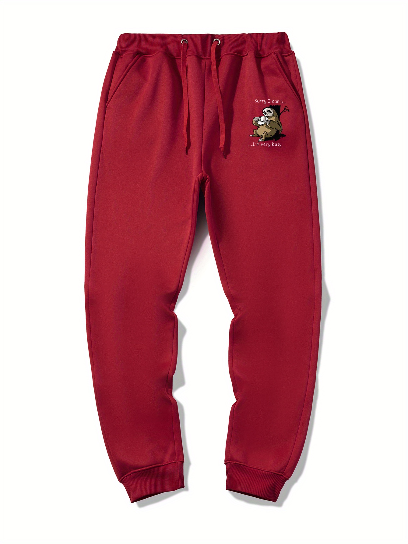 Panda Print Men's Drawstring Sweatpants Pockets Loose Casual - Temu ...