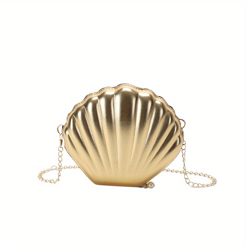 Carnaval Shell Shape Mini Shoulder Bag Metal Chain Zipper - Temu South ...