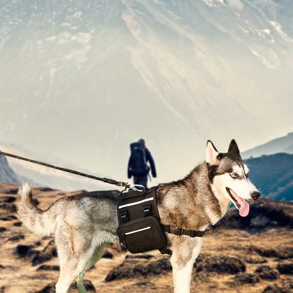 中型犬用犬用バックパック、調節可能なストラップ付き犬用サドルバッグナイ パック Temu Japan