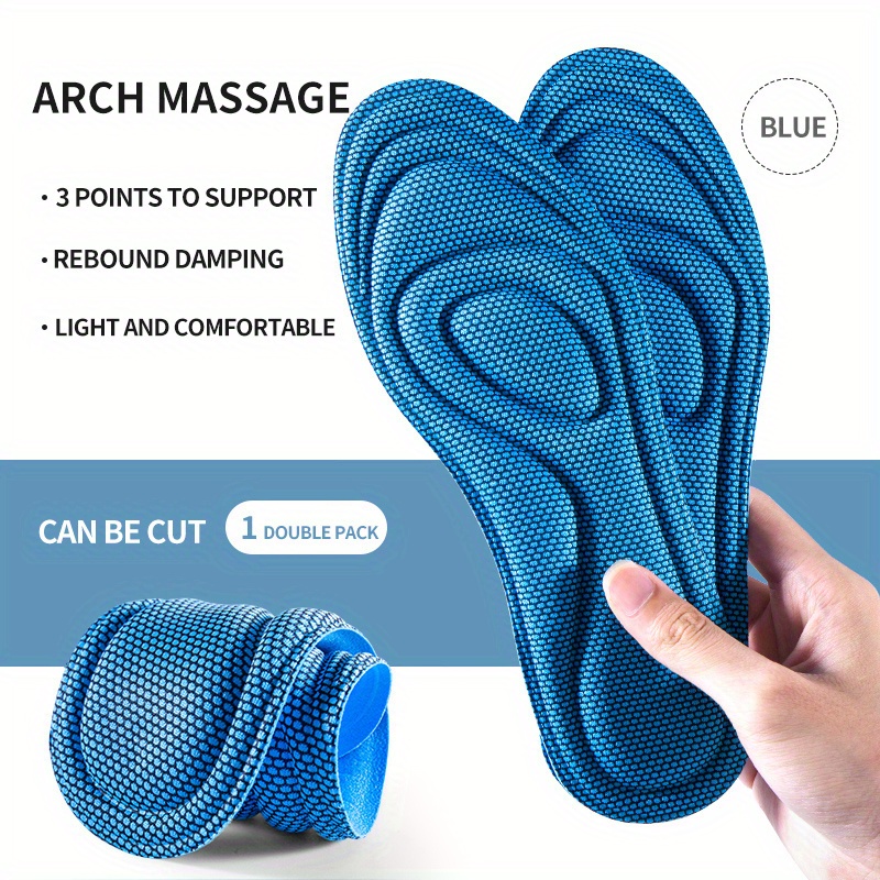 Memory Foam Insoles Shoes Unisex Sport Insole Foot Care - Temu