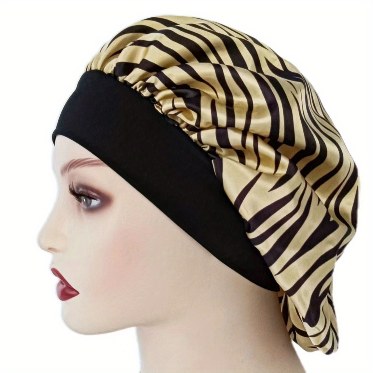 Elastic Satin Hair Bonnet Floral Print Elegant Soft Sleeping - Temu Canada