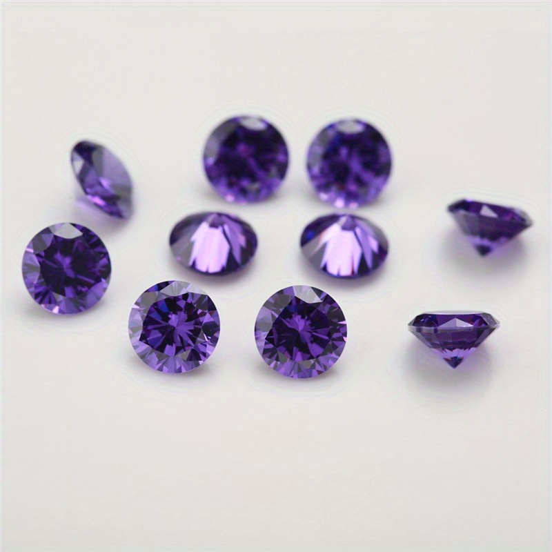 High Quality Gemstone Amethyst Cz Circonia Loose Stone Beads - Temu