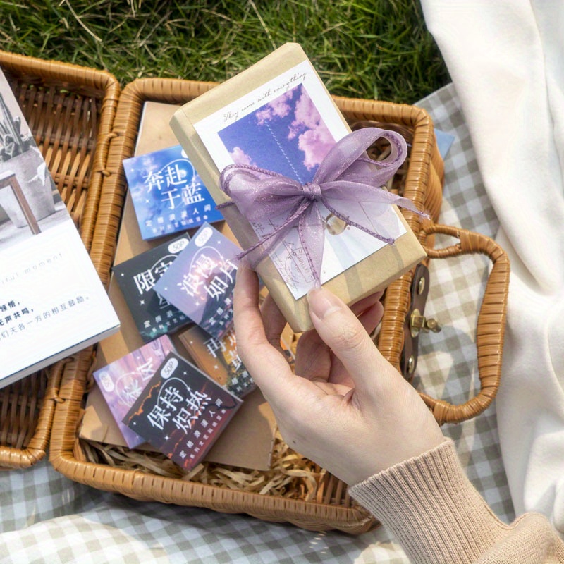 50pcs Beautiful Landscape Sticker Book Diy Diary Album Stationery ...