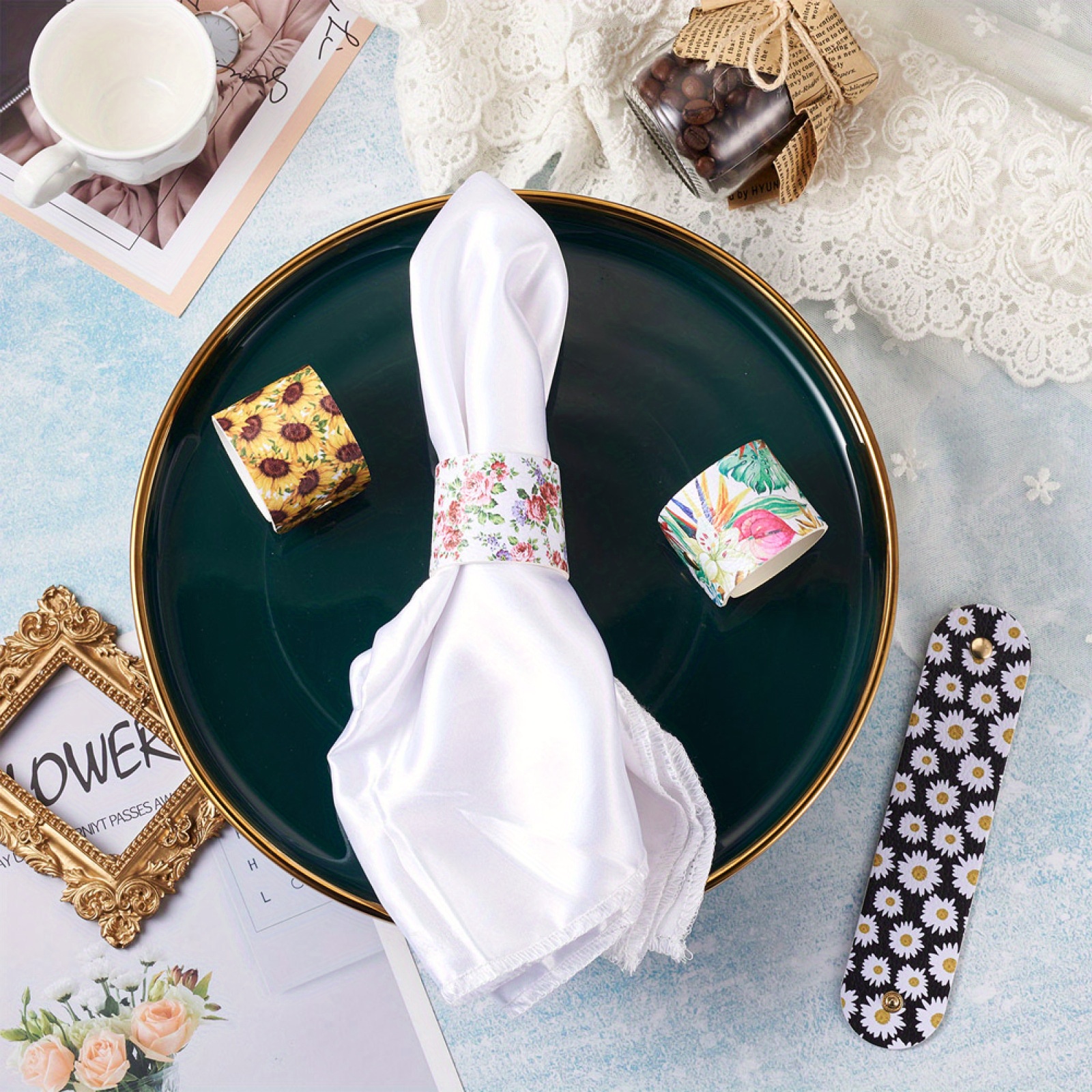 Imitation Leather Napkin Ring Iron Snap - Temu Netherlands