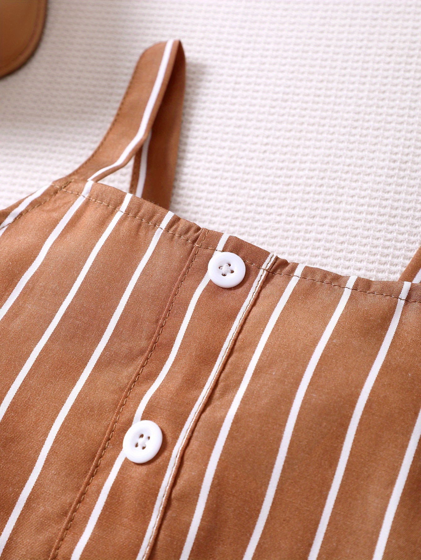 Toddler Girls Vertical Stripes Button Hem Cami Tops - Temu United Kingdom