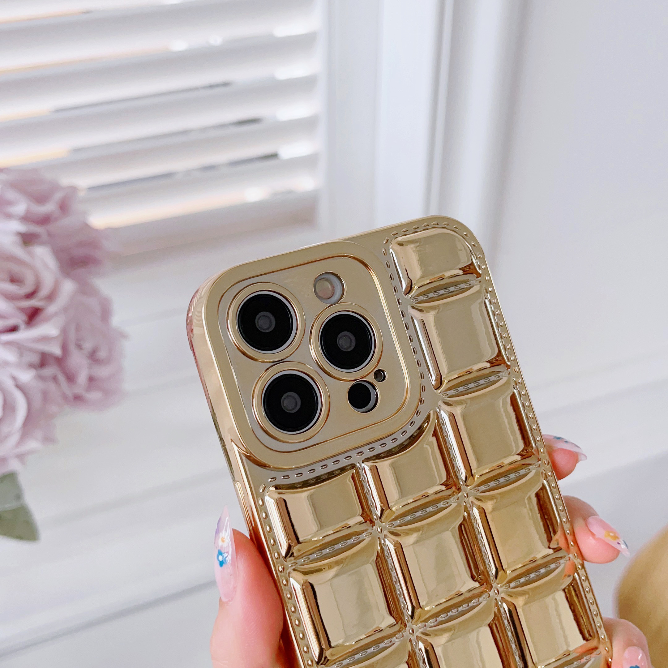 Square Grid Phone Case Gift For Birthday Girlfriend - Temu Australia