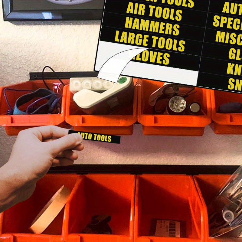 organize toolbox in : tool box label decal sticker set - Temu Canada