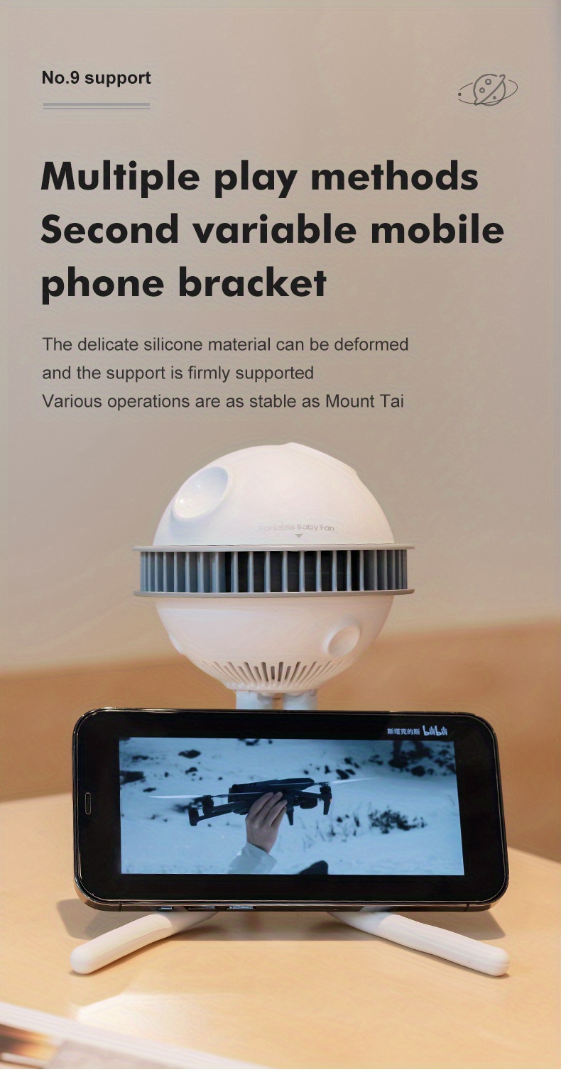 Leaf Less Stroller Fan.fourth Gear Variable Frequency Air - Temu Norway