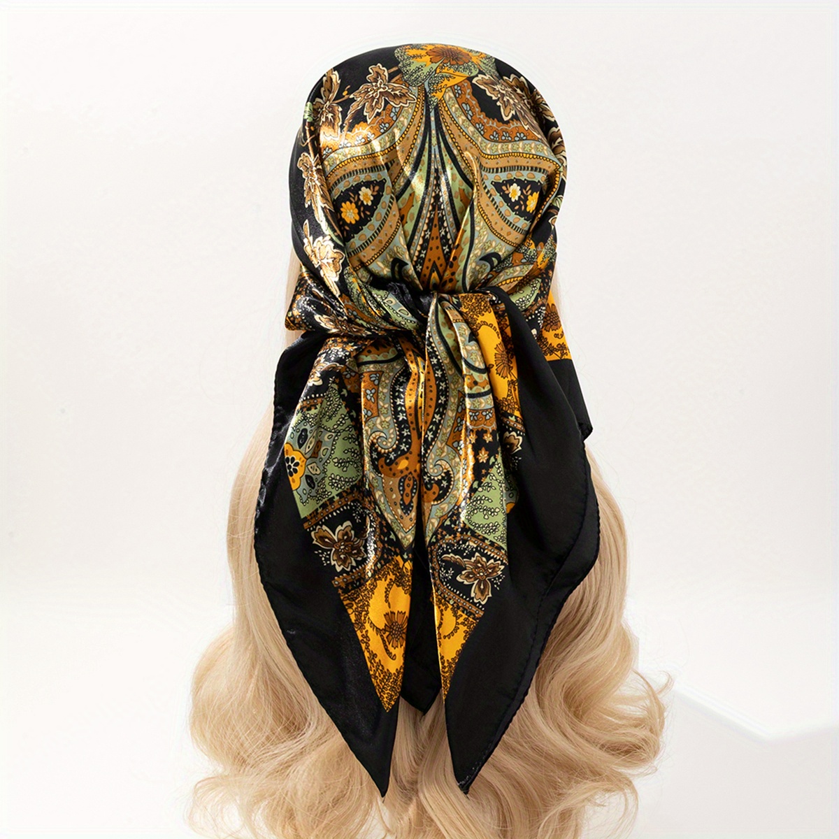 Paisley Print Scarf Black Classic Shawl Elegant - Temu Netherlands