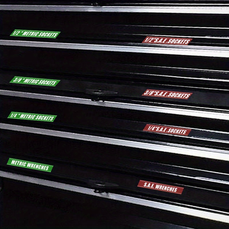 Tool Box Label Decal Sticker Set Organization Label Set - Temu