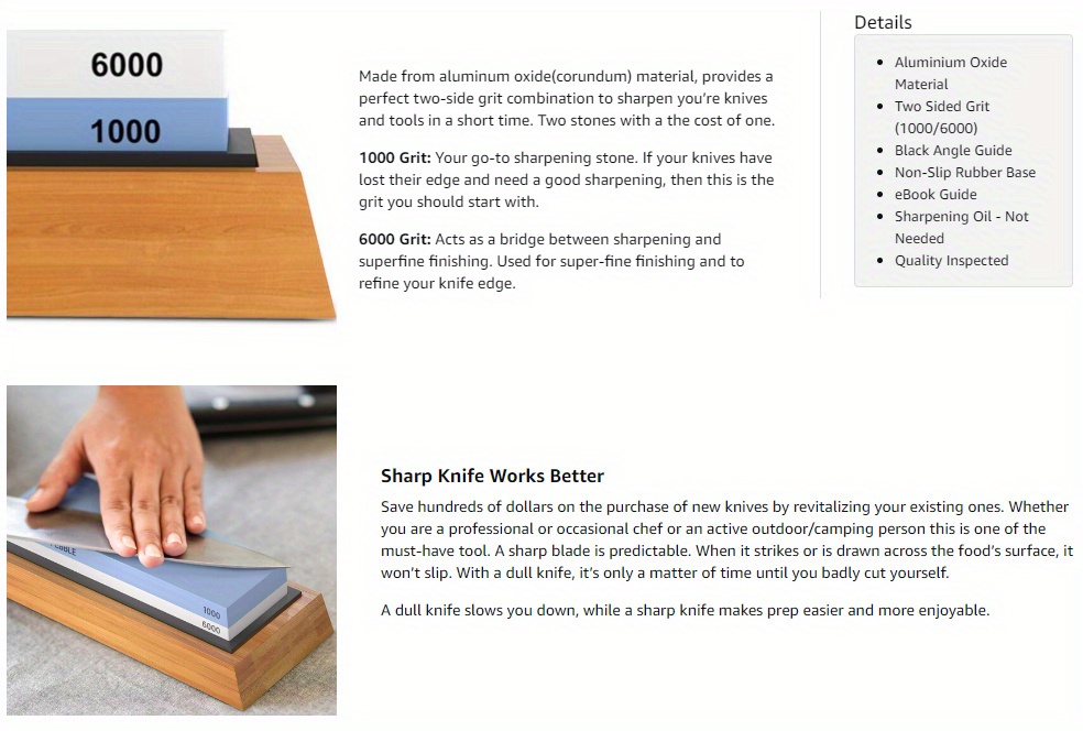 Premium Whetstone Knife Sharpener Non slip Bamboo Base Angle - Temu