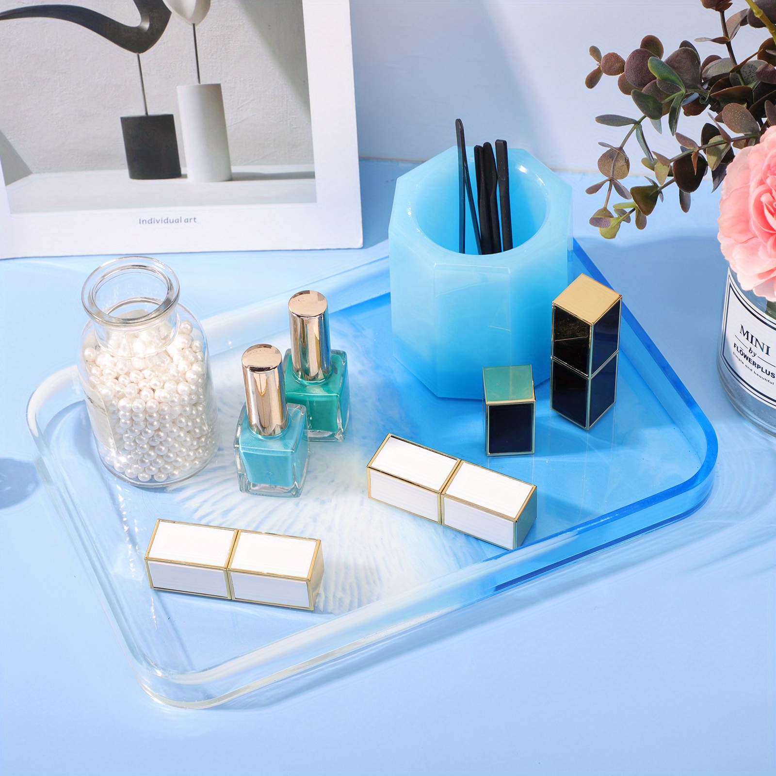 Rolling Tray Resin Mold Large Rectangle Serving Tray Mold - Temu United ...