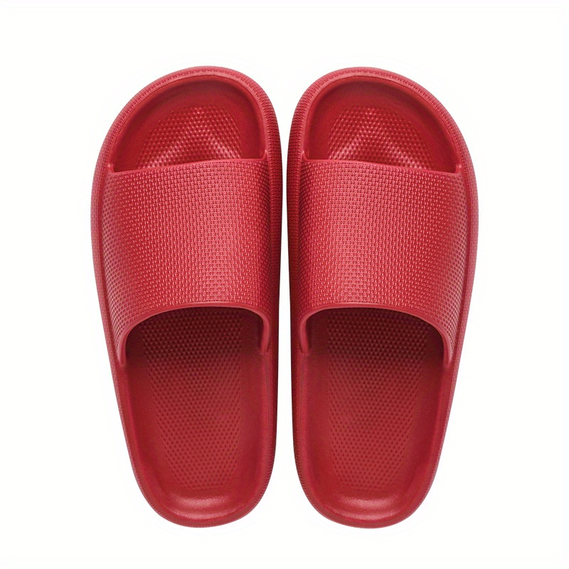 Women's Pillow Slides Solid Color Open Toe Shower Slippers - Temu ...