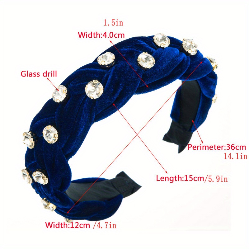 velvet braided headband hea hoop - Temu Norway