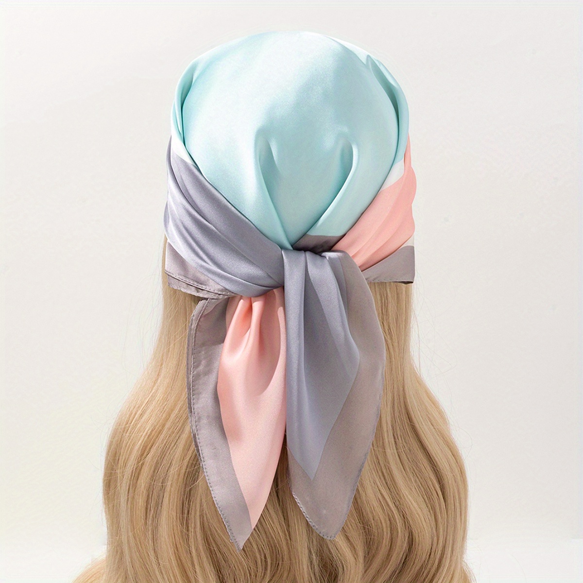 Block Print Bandana Square Scarf Silky Elegant - Temu Netherlands