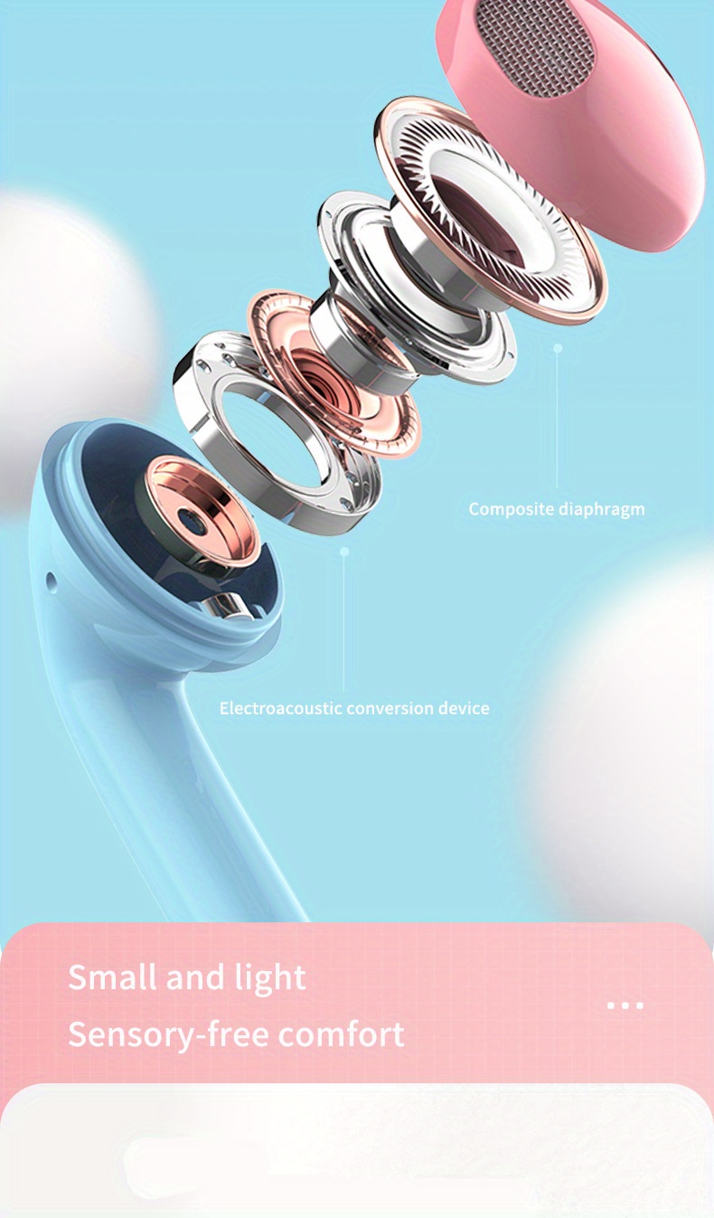 u24 remote call round pin half in ear headset - Temu New Zealand