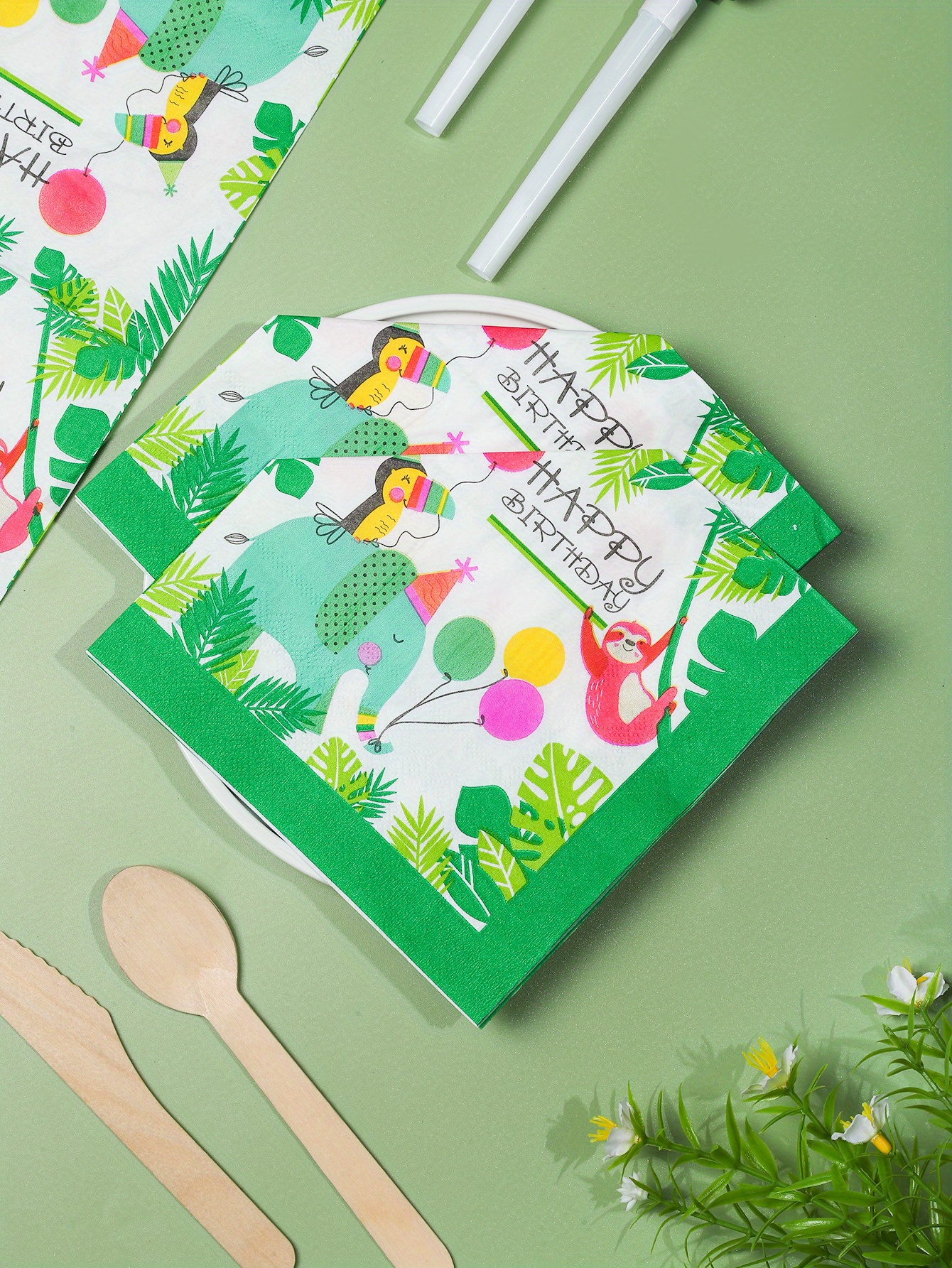 Forest Napkins Disposable Dining Tissue Cartoon Forest - Temu Australia