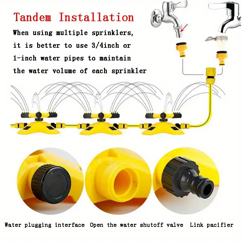 360° Automatic Rotating Sprinkler: Get Maximum - Temu 360° Automatic Rotating Sprinkler: Get Maximum - Temu