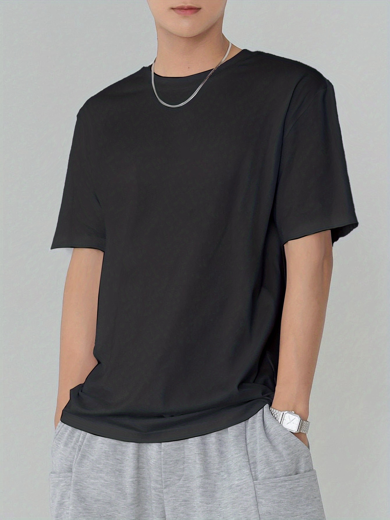 Mens Casual Crew Neck Short Sleeves Shirts Mens Comfortable Tops Summer Clothes - Men's Clothing ...