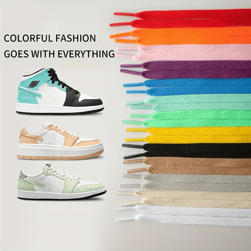 Thicken Laces Sneakers No Flat Shoelaces Colored - Temu Denmark