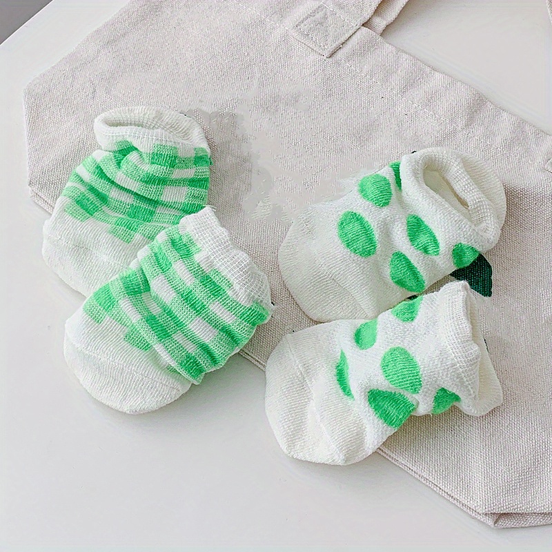 Casual Cute Trendy Polka Dot Knit Ankle Socks Soft - Temu Australia