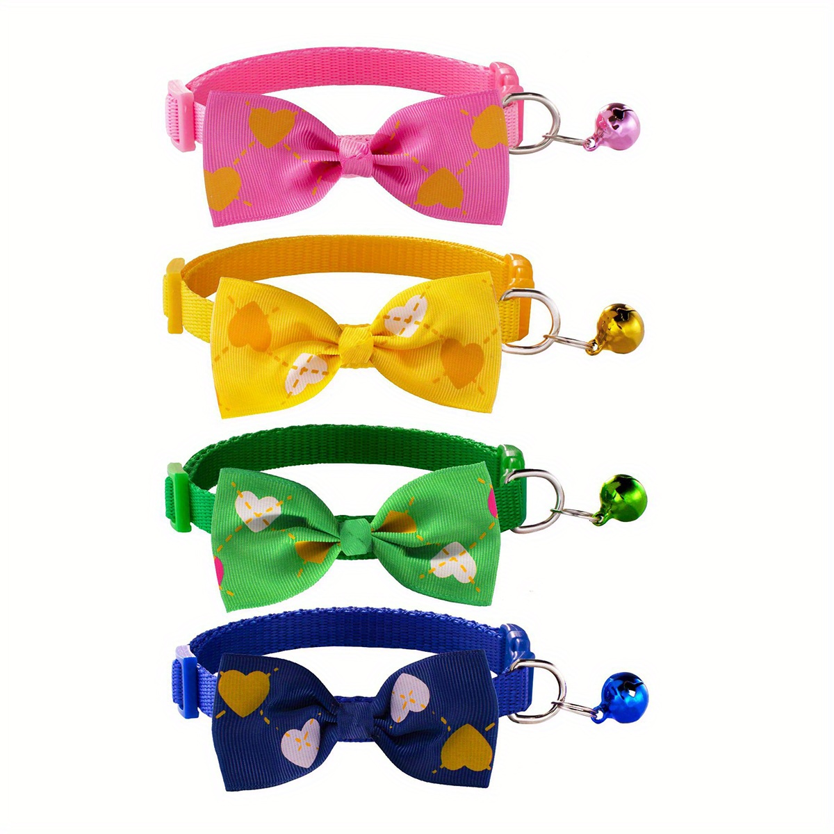 Pet Collar Cute Bow Tie Nylon Pet Cat Collar Adjustable Puppy Necklace ...