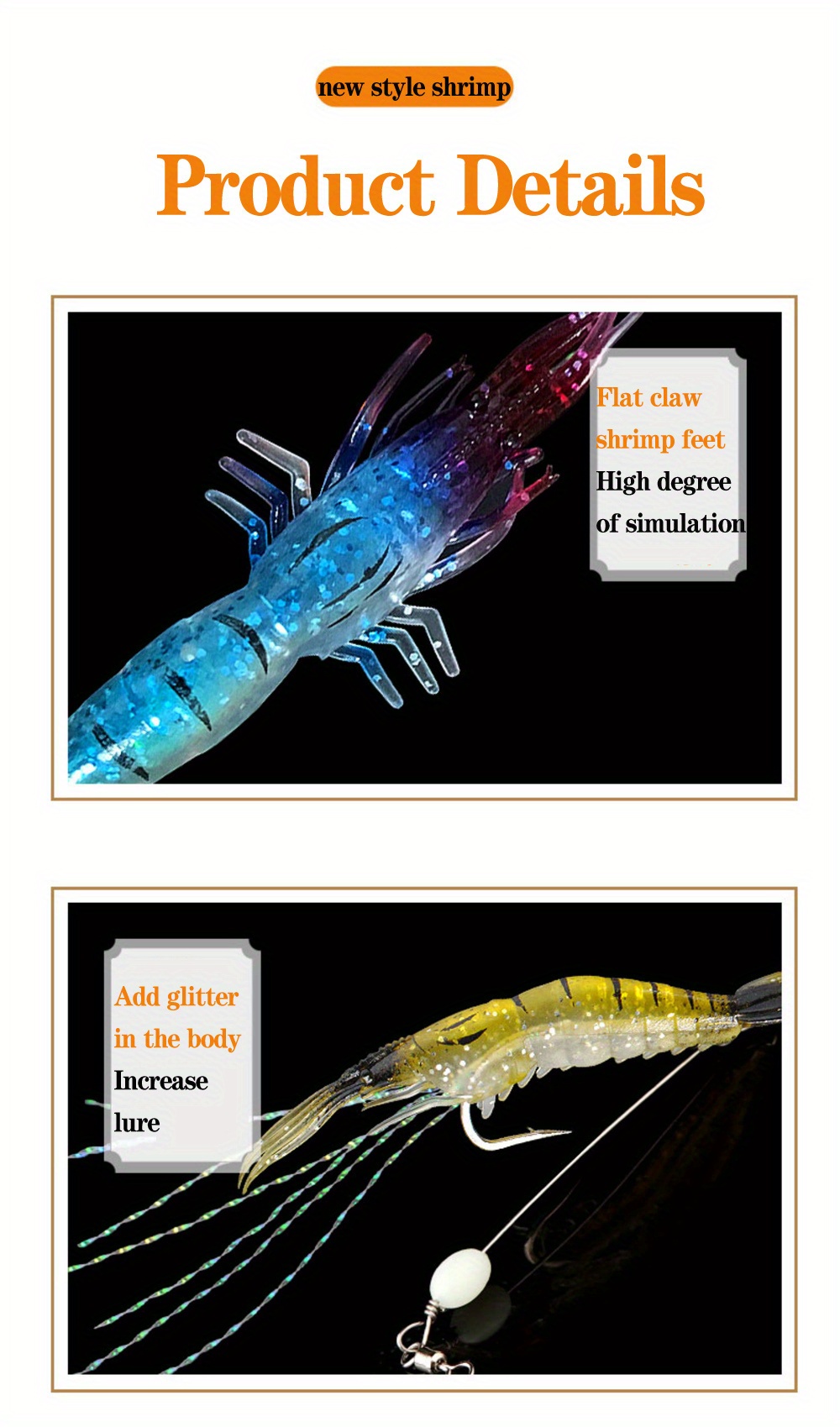 Luminous Shrimp Fishing Lure Set Soft Bait Tackle Silicon - Temu New Zealand