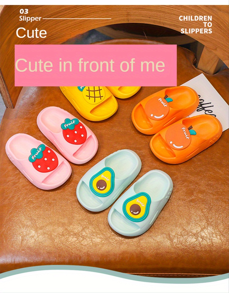 Girls Cartoon Strawberry Lightweight Non slip Open Toe - Temu United Kingdom