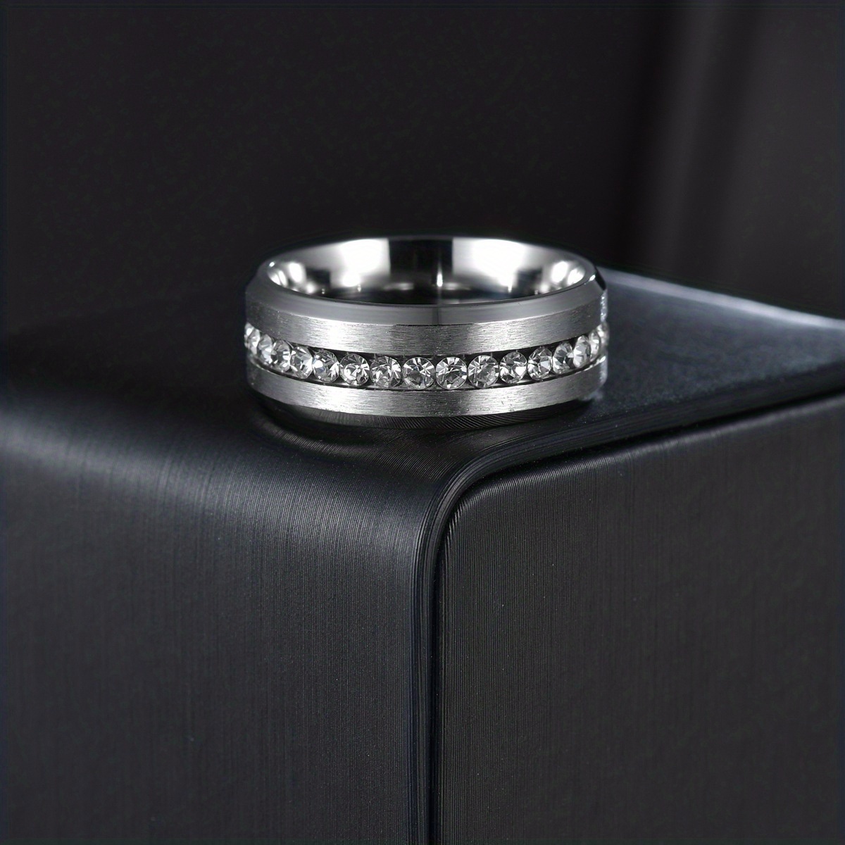 men's ring simple steel single ring wide - {region_name}