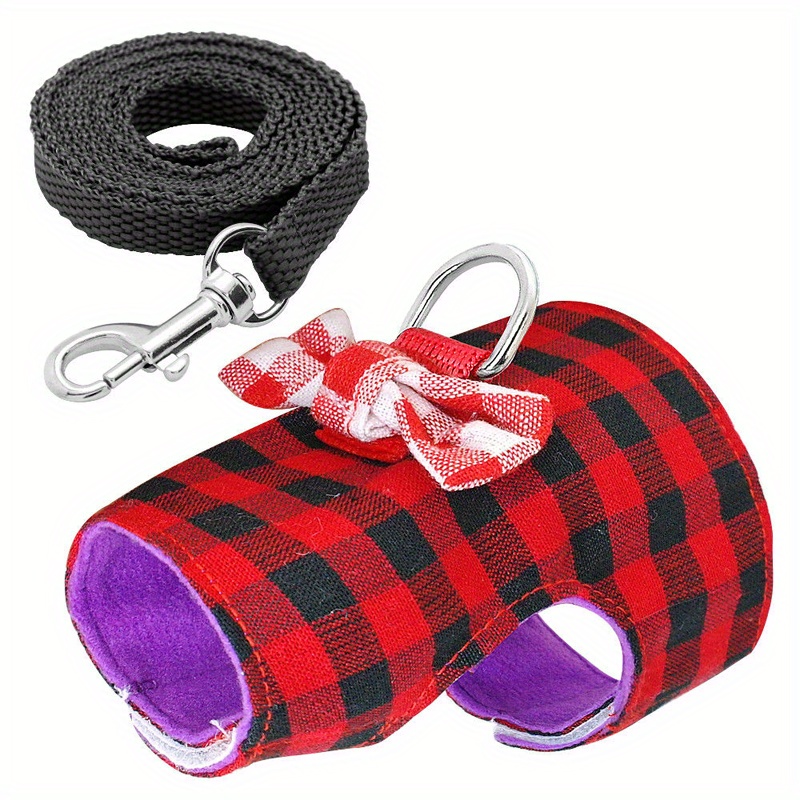 1pc Small Pet Outdoor Walking Harness Vest And Leash Set With Cute Bow ...