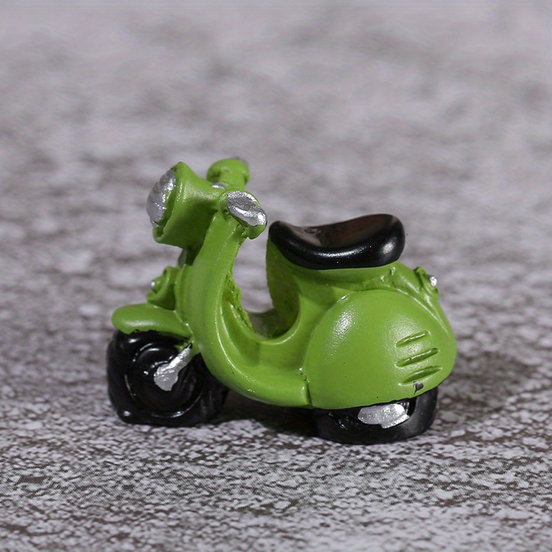 Simulation Micro Landscape Mini Motorcycle Ornament Red - Temu Australia