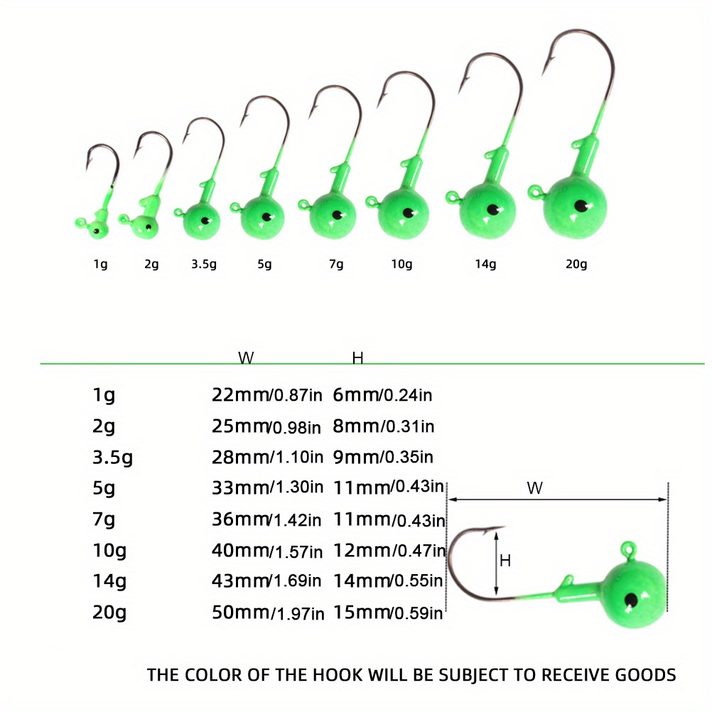 Luminous Jig Head Barbed Hook Soft Worm Set Lure Fishing - Temu