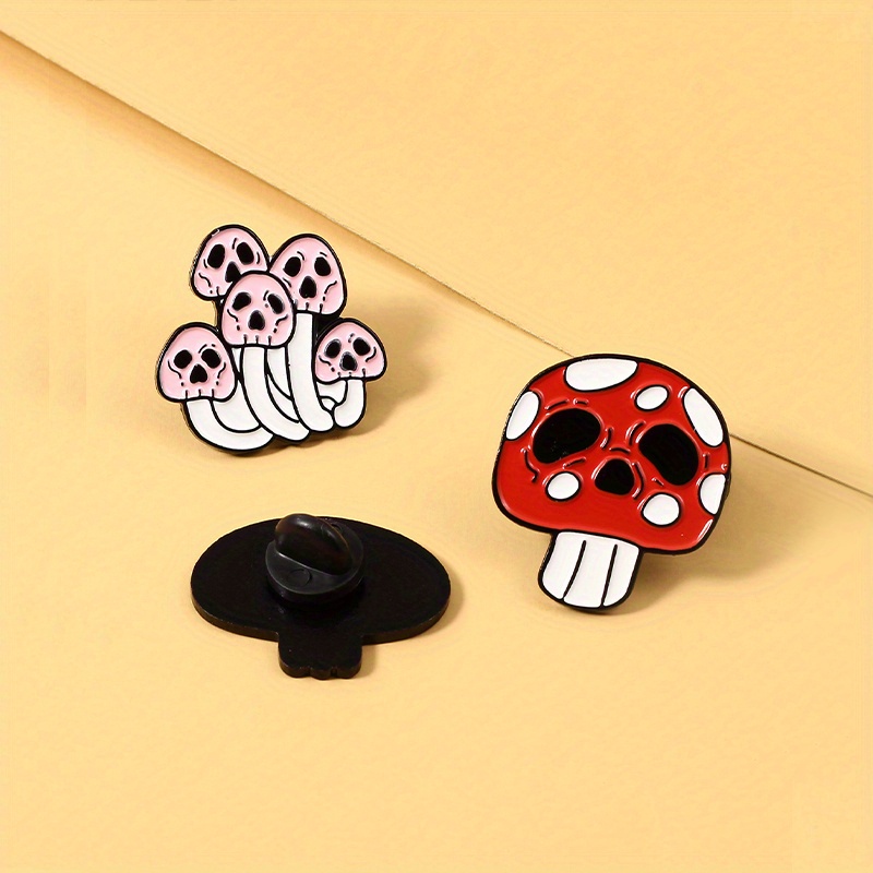 Cute Mushroom Enamel Brooch Fun Accessory Parties Gifts - Temu