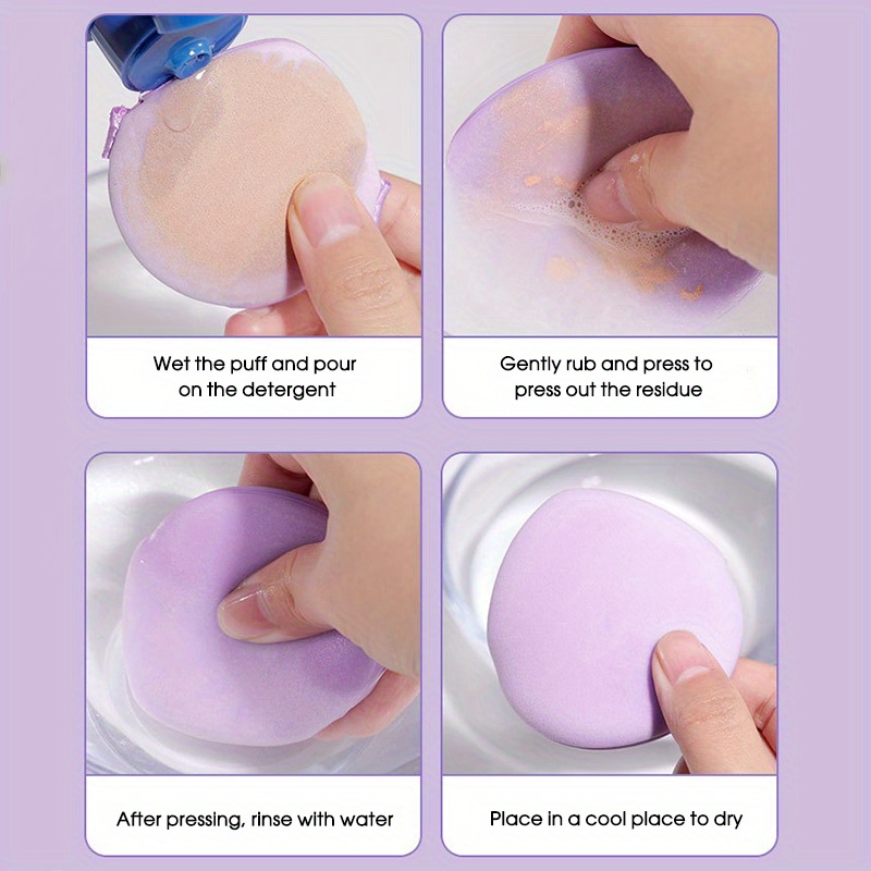 스트랩이 있는 Xl 워터드롭 페이스 파우더 퍼프 루스 미네랄 파우더 코스메틱 파운데이션 습식 건식 이중 용도 Temu