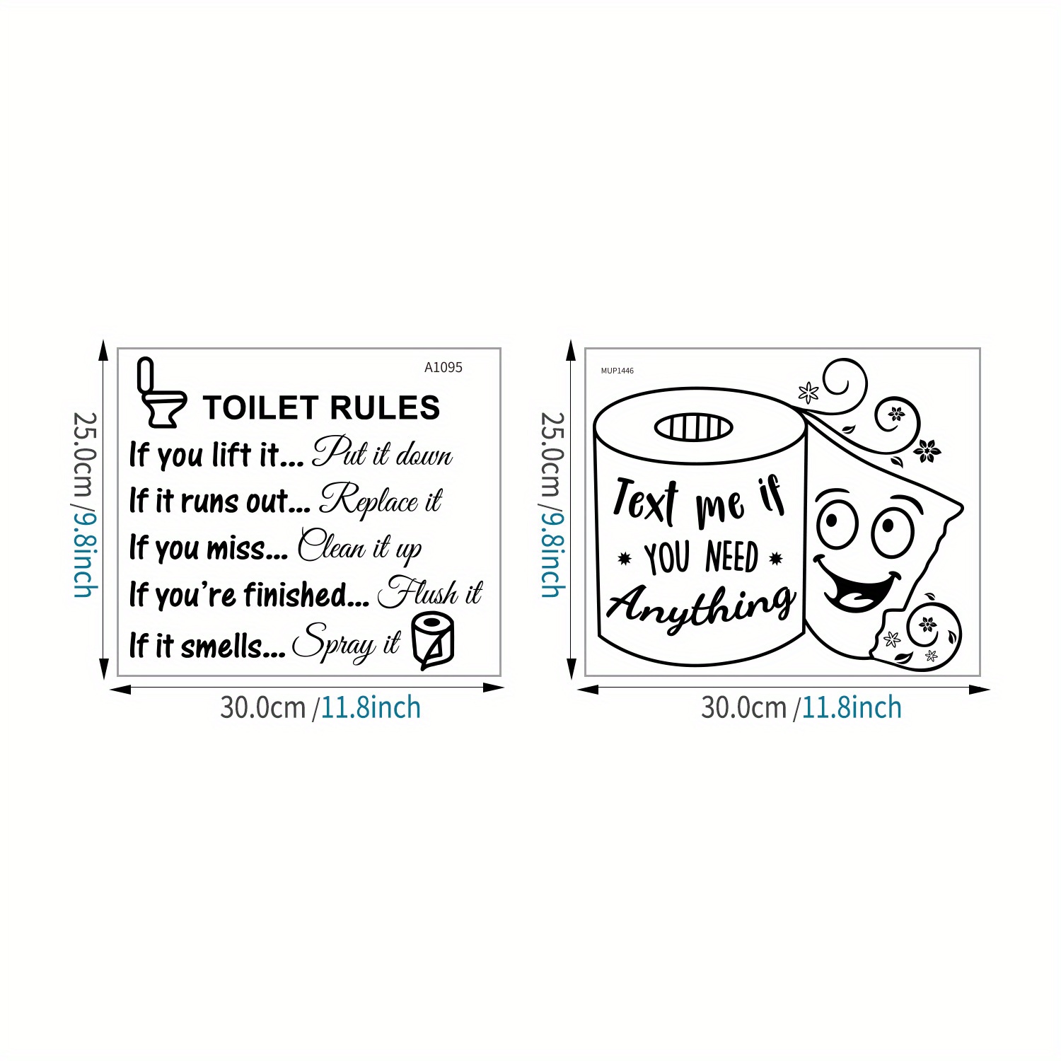 Toilet Rules English Toilet Sticker Removable Toilet Sticker - Temu ...