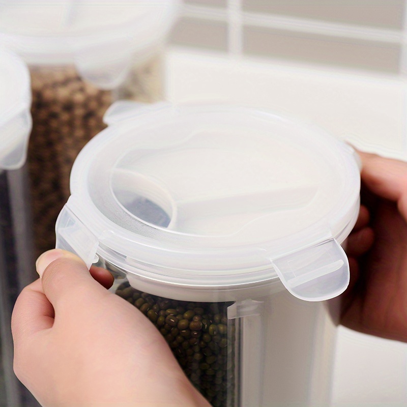 Cereal Storage Container Lids Compartments Food Dispenser - Temu