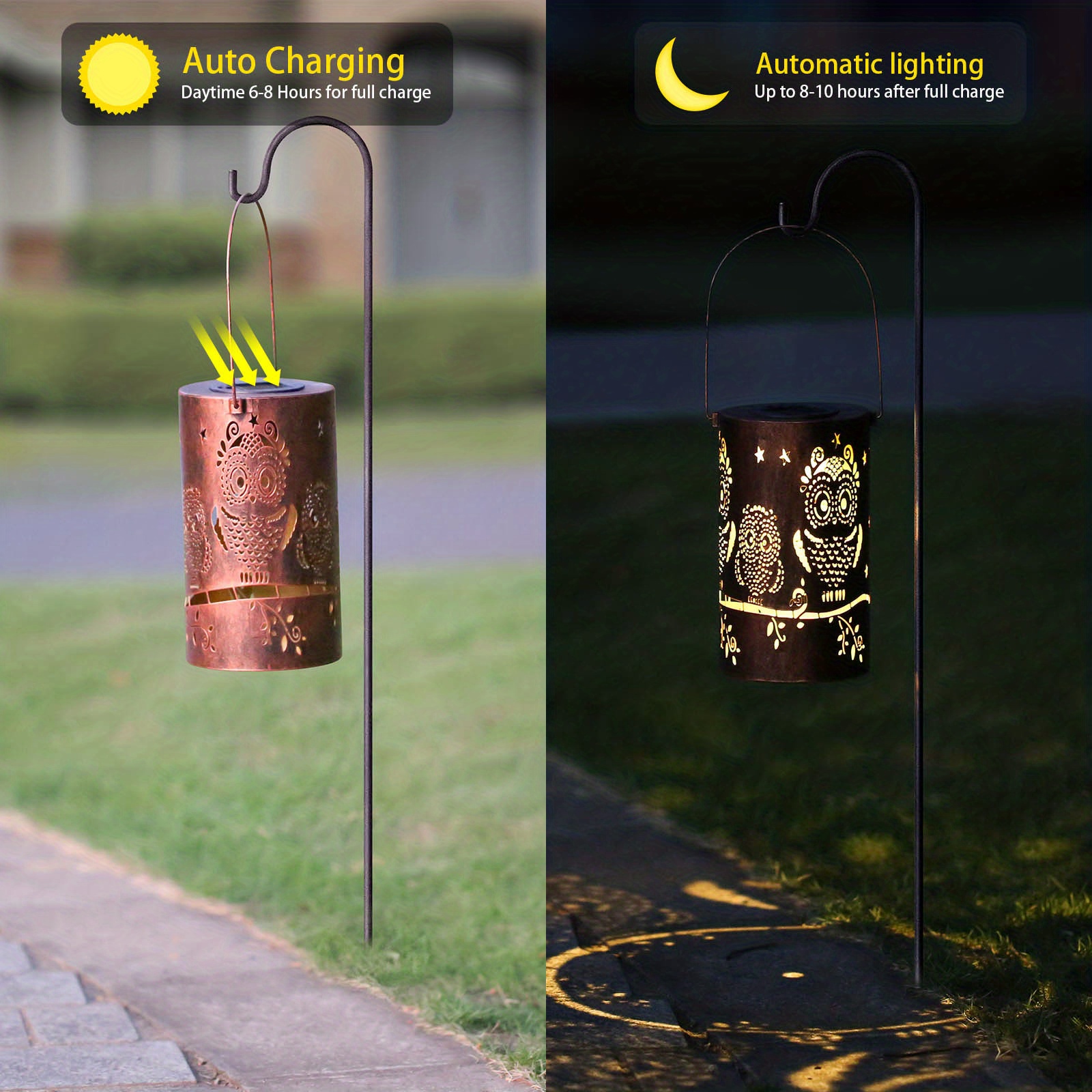 Hanging Hollow Design Solar Lights Metal - Temu United Kingdom